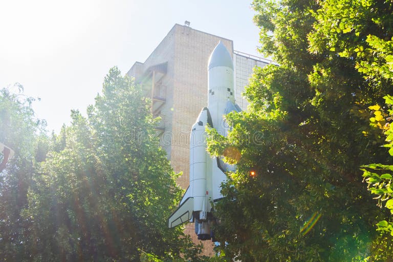 Monument Shuttle. Spaceship for Space Travel. Rocket in Form of ...