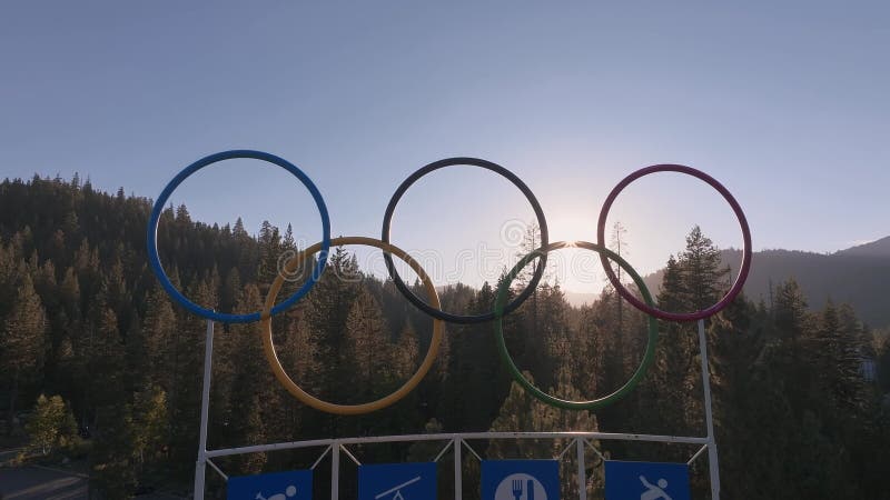 Monument Sign at an Intersection in Olympic Valley. Stock Footage ...