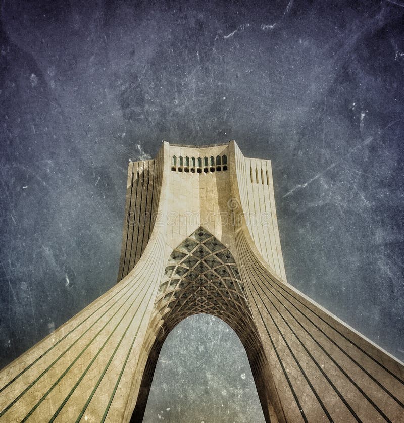 Monument in Tehran stock image. Image of landmark, teheran - 79615389
