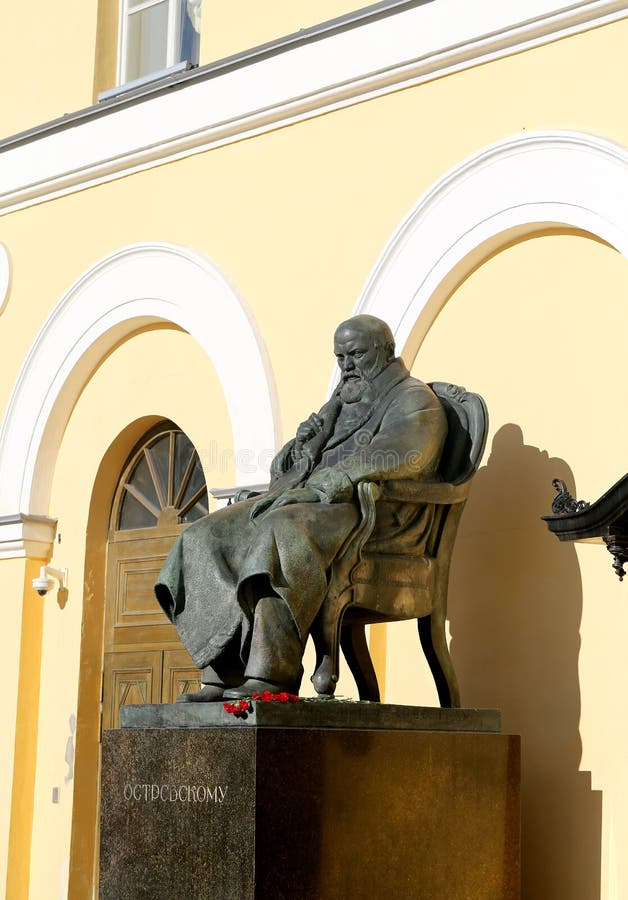 Monument To Alexander Ostrovsky, the Russian Writer Stock Image - Image ...