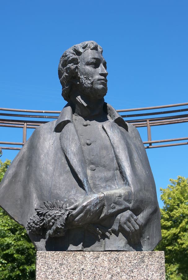 Monument To Alexander Pushkin Stock Image - Image of metal, bronze ...