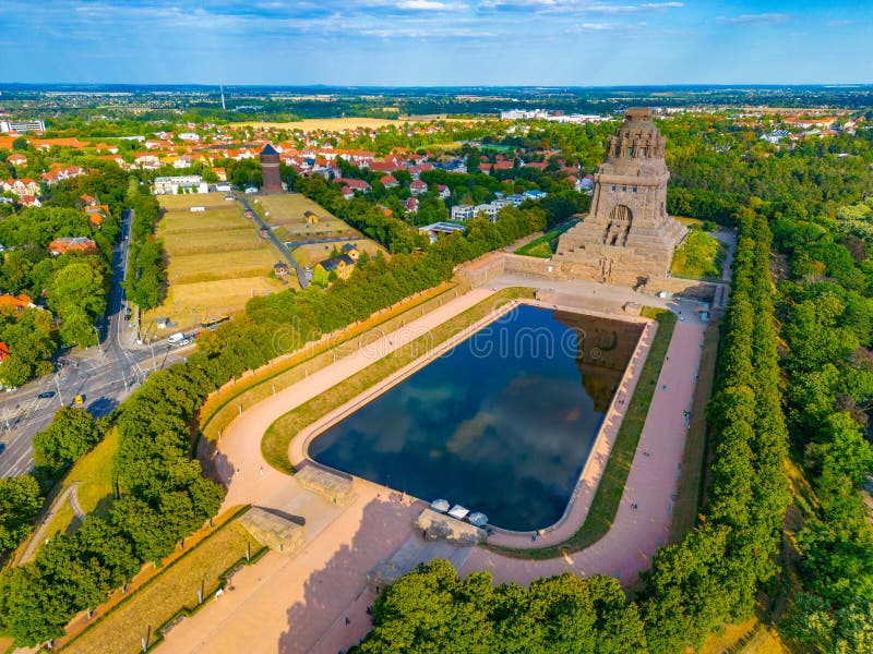 Monument To the Battle of the Nations in German Town Leipzig Stock ...