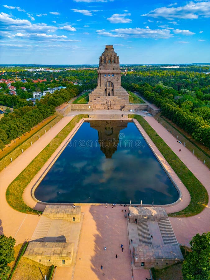 Monument To the Battle of the Nations in German Town Leipzig Stock ...