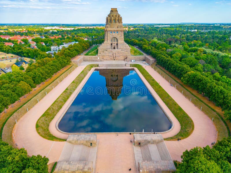 Monument To the Battle of the Nations in German Town Leipzig Stock ...