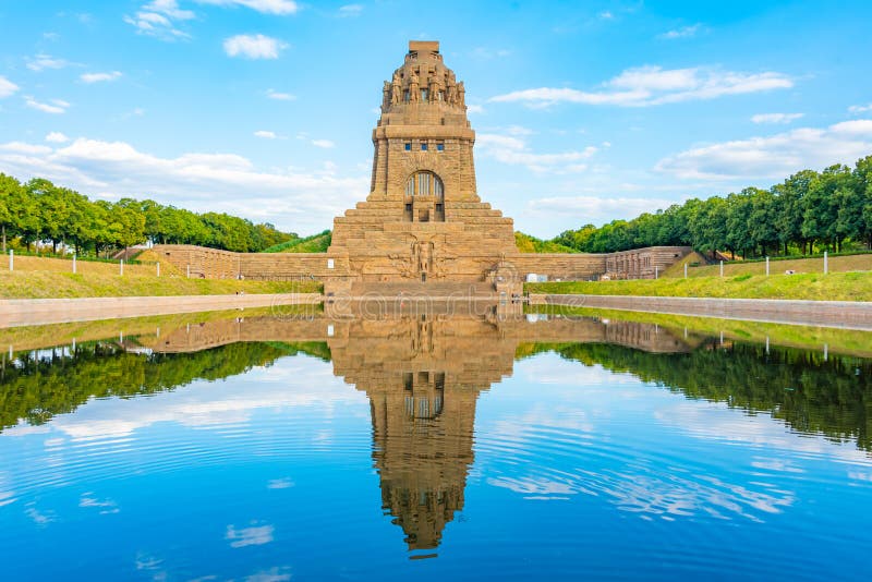 Monument To the Battle of the Nations in German Town Leipzig Stock ...