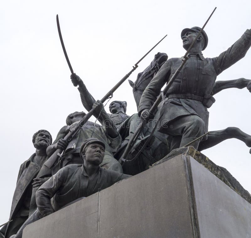 Monument To Chapaev in Samara Editorial Stock Photo - Image of attack ...