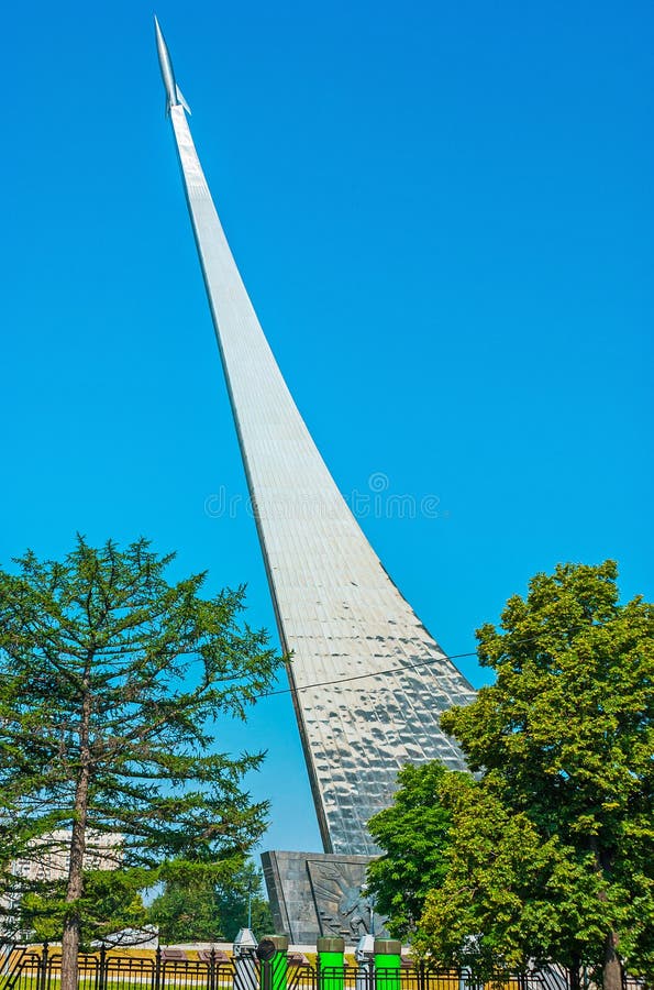 Monument To Conquerors of Space, Moscow Editorial Stock Photo - Image ...