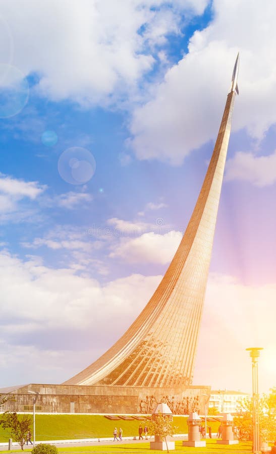 Monument To the Conquerors of Space in Moscow, Russia Editorial Stock ...
