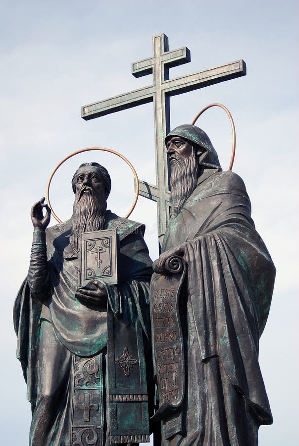 A Monument To Cyril and Methodius. Stock Image - Image of faith ...