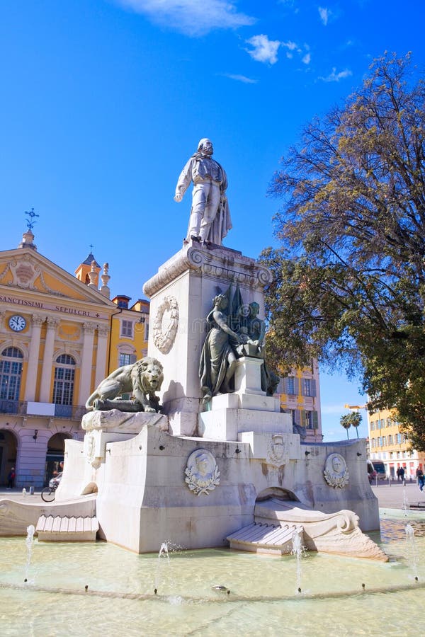 Monument To Garibaldi on Garibaldi Square in Nice, France Stock Photo ...