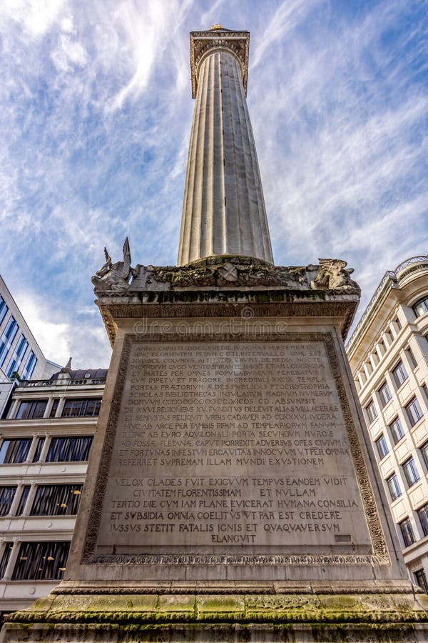 Monument To Great Fire of London in 1666, UK Editorial Image - Image of ...