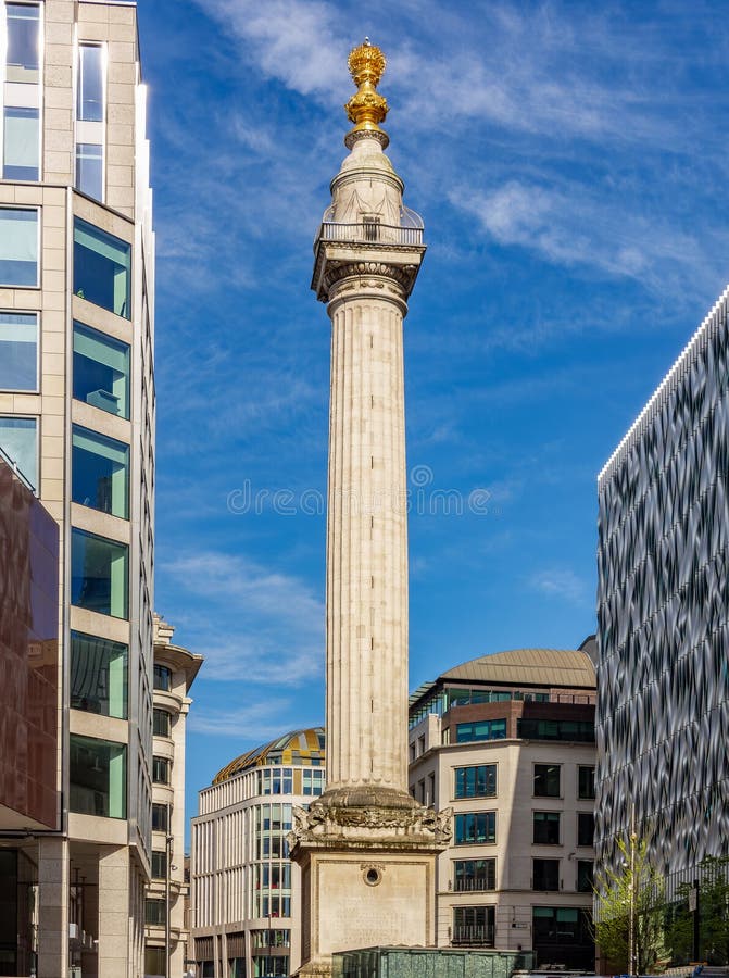 Monument To Great Fire of London in 1666, UK Editorial Image - Image of ...
