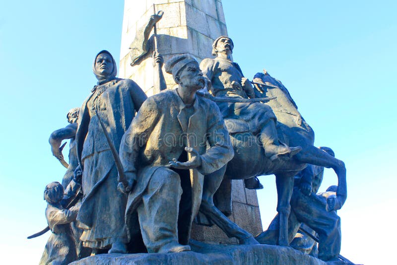 Monument To Heroes of Liberation War in Chigirin, Ukraine Editorial ...