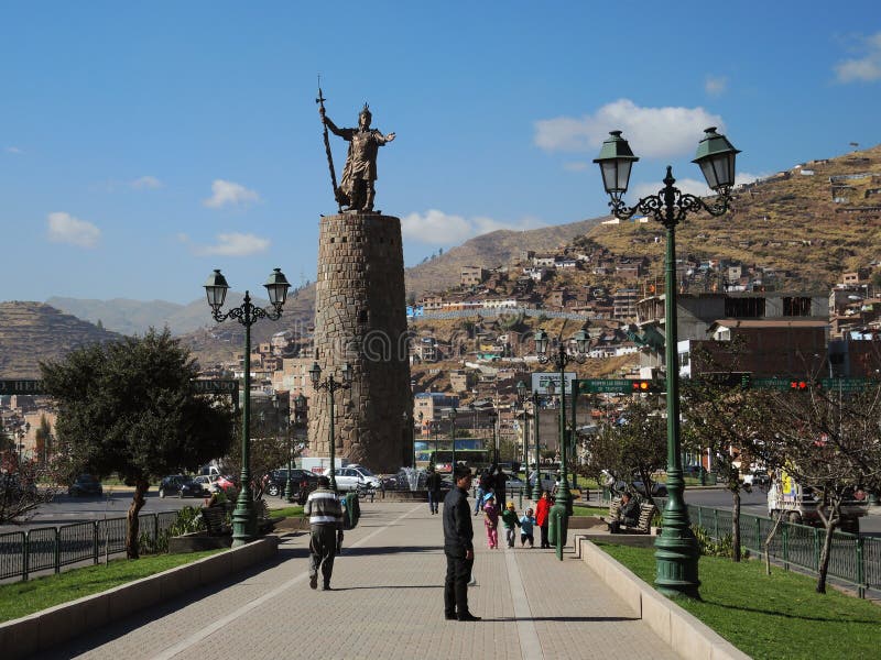 Monument To the Inca, Cusco, Peru. Editorial Photography - Image of ...