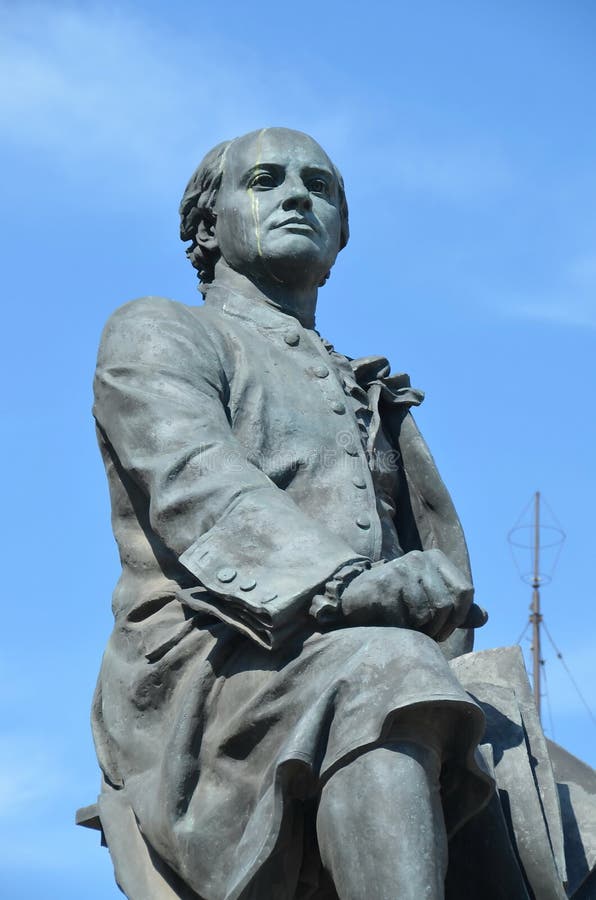 Monument To Mikhail Lomonosov Editorial Photo - Image of blue, square ...