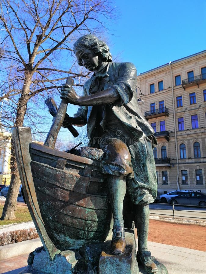 The Monument To Peter the Great Building a Ship Editorial Photography ...