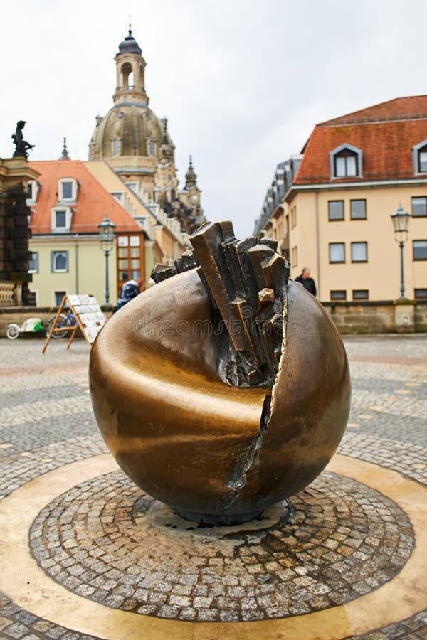 A Monument To the Planet in the Form of a Split Sphere on the Square in ...