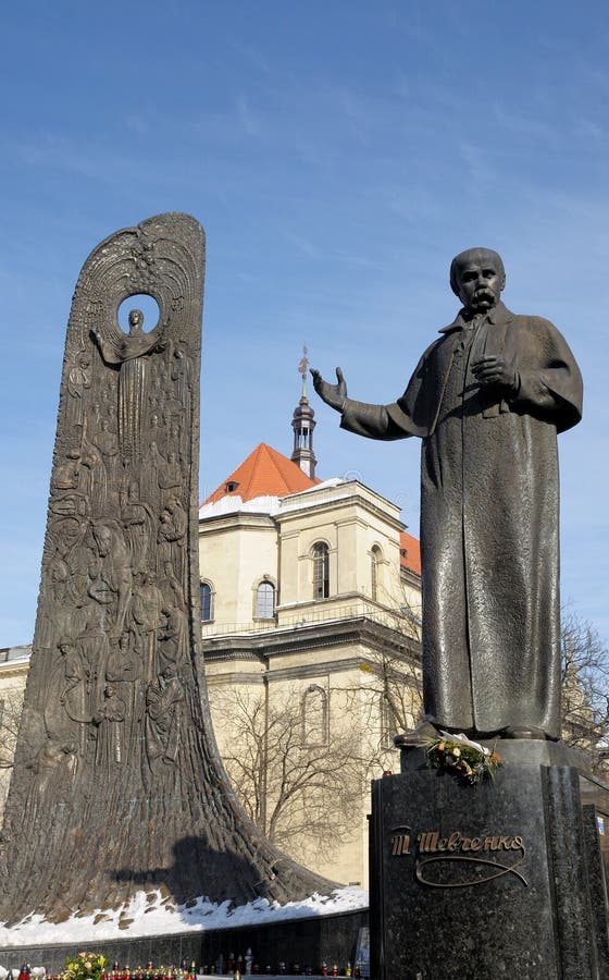 Monument to Shevchenko. stock image. Image of european - 42335635