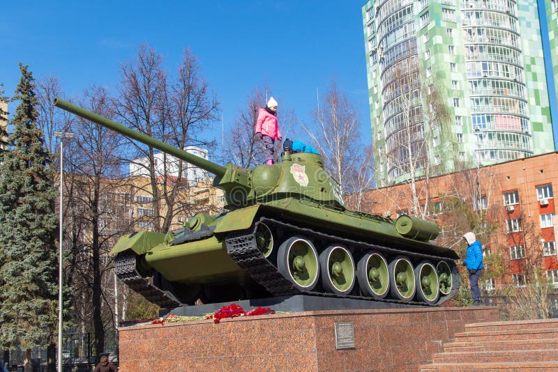 Monument To the T-34 Tank in Perm Editorial Photo - Image of street ...