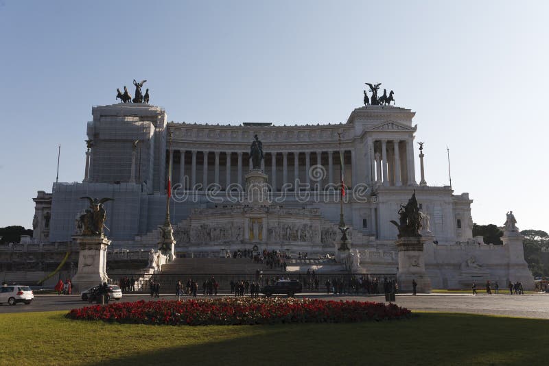 Monument To Victor Emmanuel Stock Image - Image of building, emmanuel ...
