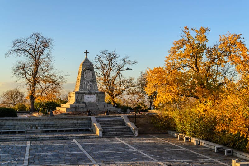 Monument of Tsar Alexander I with Fall Foliage in Plovdiv, Bulgaria ...