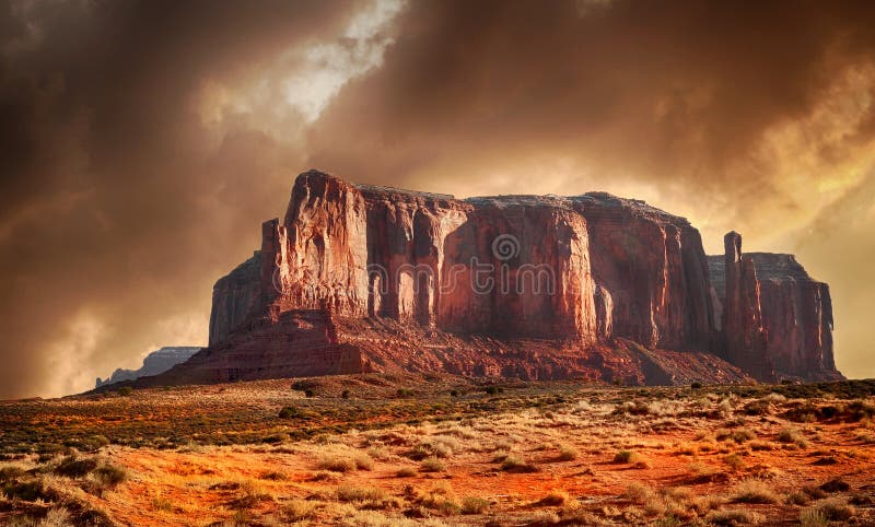 Monument Valley stock photo. Image of natural, clouds - 31134258