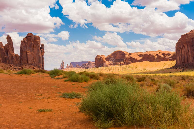 Monument Valley on the Border between Arizona and Utah Stock Image ...