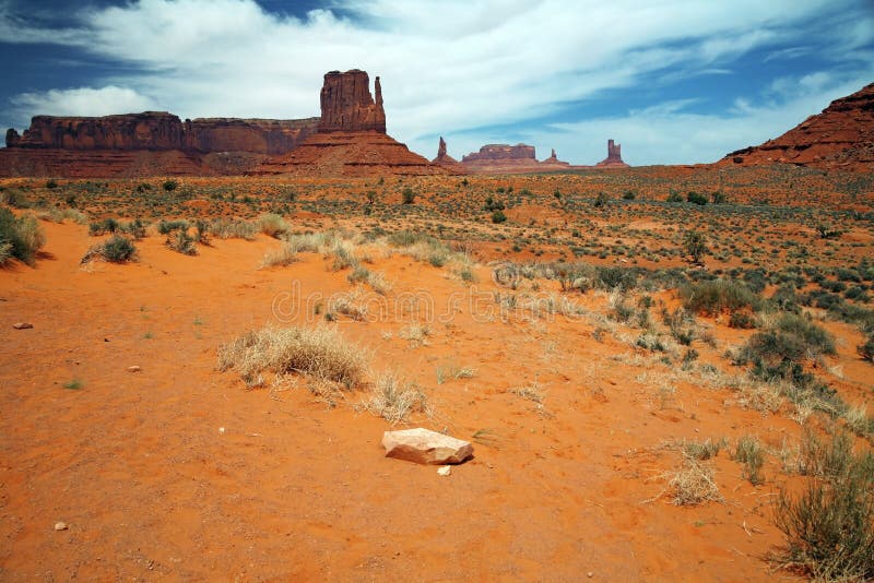 Monument Valley, Desert Canyon in Utah, USA Stock Image - Image of hill ...