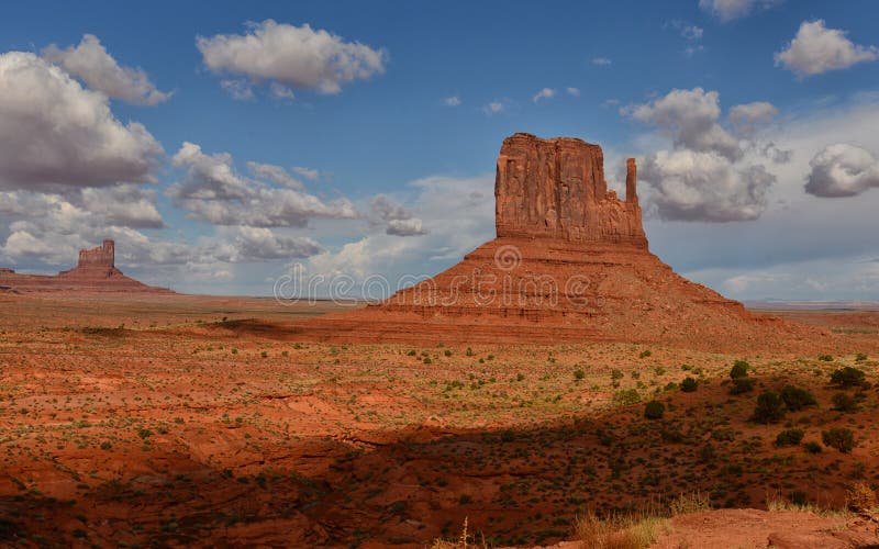 Monument Valley - Left Mitten Stock Image - Image of blue, mesa: 68507967