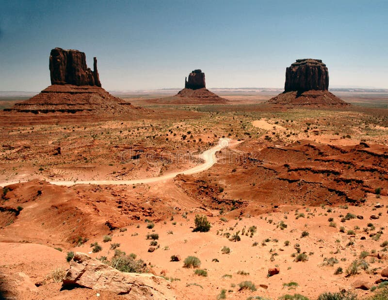 Monument Valley Mittens stock image. Image of famous, blue - 7588615