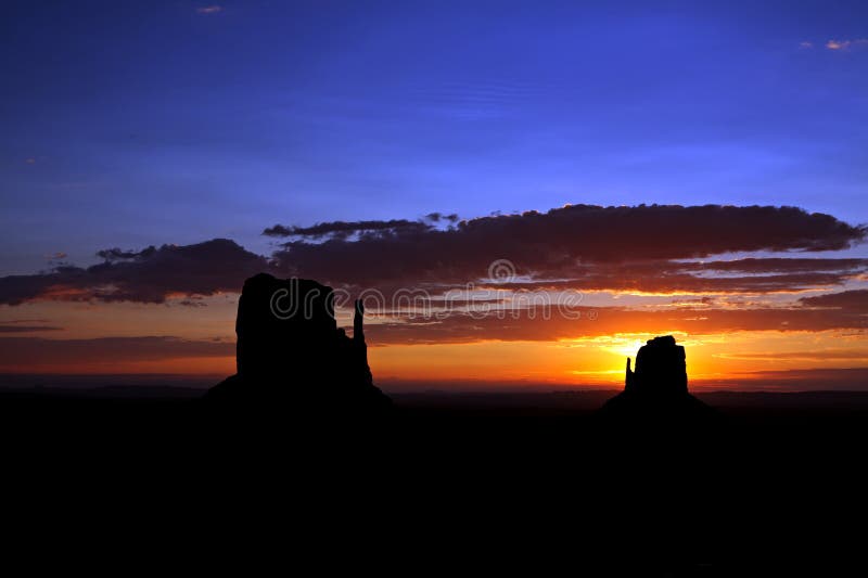 Chimney Rock Landmark in Nebraska after Sunset Stock Image - Image of ...