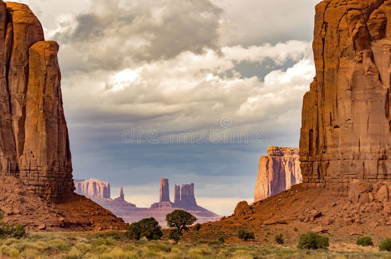 Monument Valley, the North Window, Utah, USA Stock Photo - Image of ...