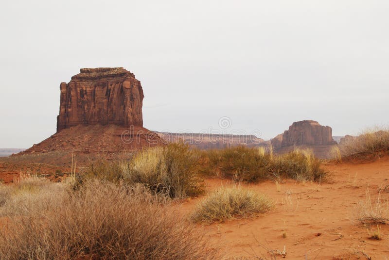 Monument Valley Red Desert Landscape Stock Photo - Image of arizona ...