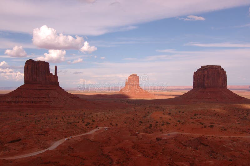 Monument Valley in a Shadow Stock Image - Image of united, mountains ...