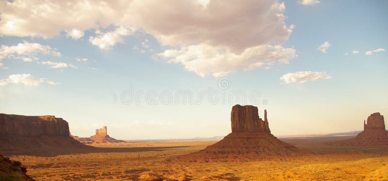 Monument valley at sunset stock photo. Image of landscape - 10568988