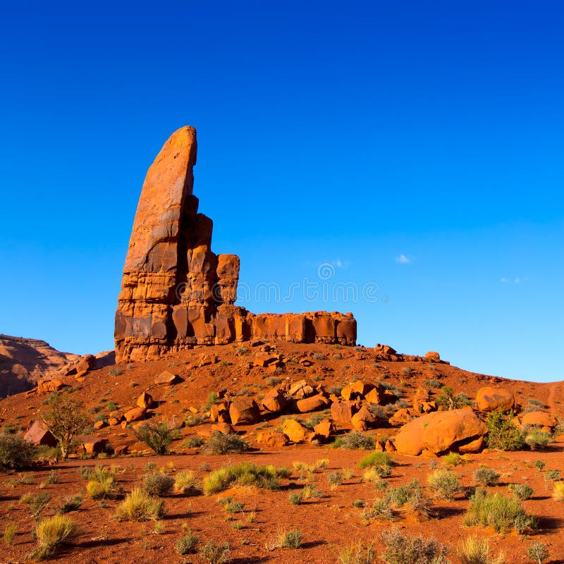 Monument Valley the Thumb Cly Butte Utah Stock Image - Image of ...