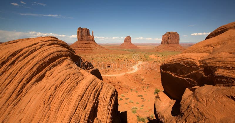 Monument Valley stock image. Image of bush, panorama - 68545903