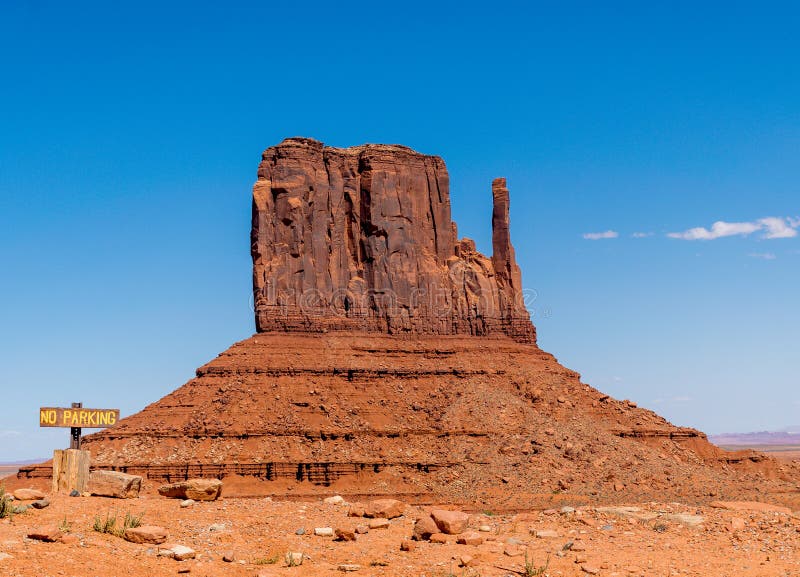 Monument Valley West Mitten Butte Rock Formation Stock Image - Image of ...