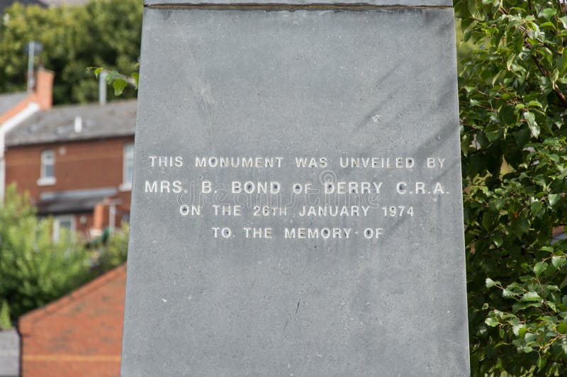 Monument Van De Zondag Het Bloedige Zondag Redactionele Fotografie ...