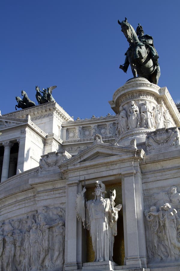 Monument of Victor Emmanuel II Stock Image - Image of christian ...