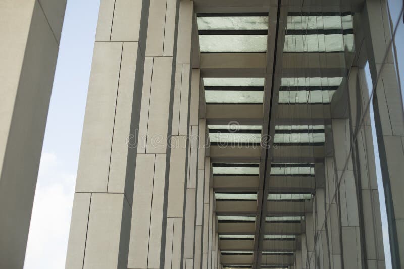 Monumental Architecture. Gigantic Square Columns Stock Photo - Image of ...