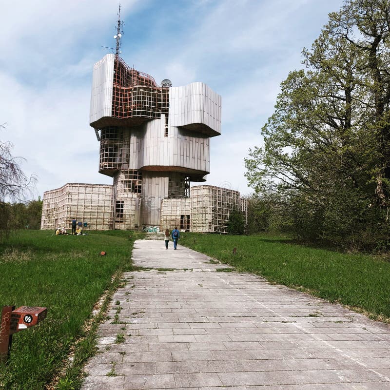 Monumental Building, Ravna Gora Editorial Photo - Image of flower ...