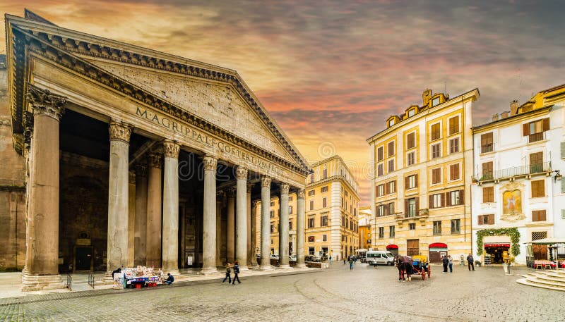 Monumental Building in Rome Stock Image - Image of european, religion ...