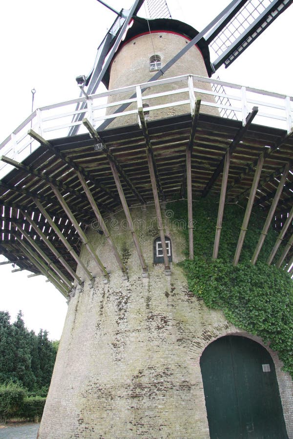 Monumental Dutch Mill stock photo. Image of green, dutch - 1040764