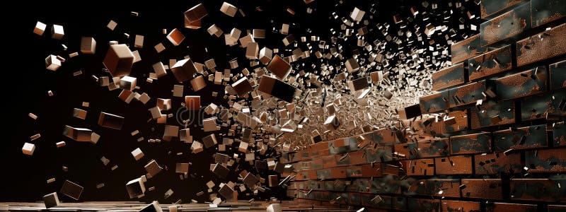 A Monumental Explosion Rips through a Sturdy Brick Barrier, Pulverizing ...