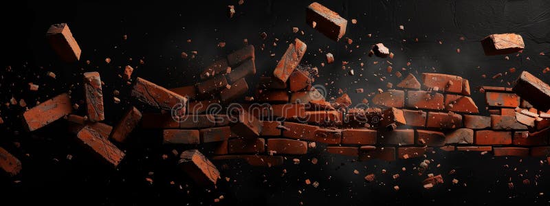 A Monumental Explosion Rips through a Sturdy Brick Barrier, Pulverizing ...