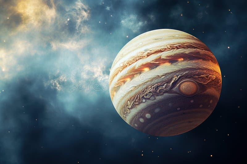 Monumental Jupiter Planet Clouds. Generate AI Stock Photo - Image of ...
