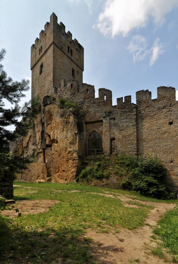 Monumental Tower on the Rock Stock Image - Image of historical, clouds ...