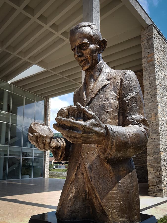 Monumento De Nikola Tesla Em Andricgrad Imagem de Stock - Imagem de ...