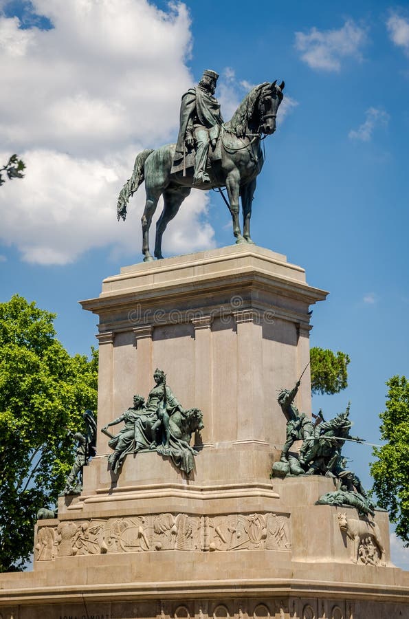 Monumento a Giuseppe Garibaldi Italy, Roma Foto de Stock - Imagem de ...